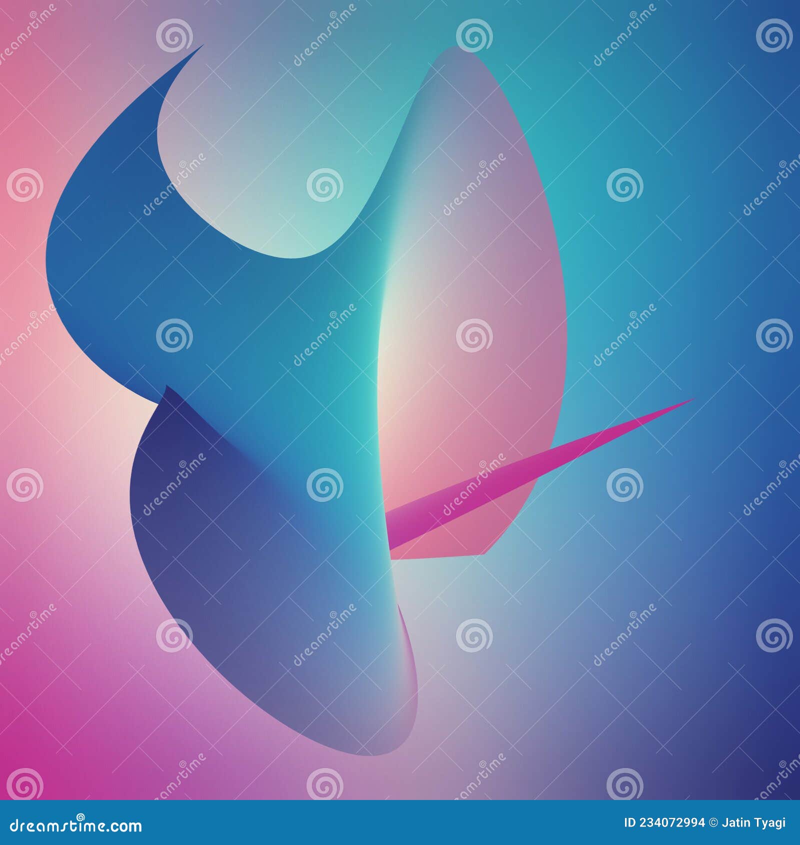 Abstract Wave with Some Swirl Effect and White and Gradient Stock ...