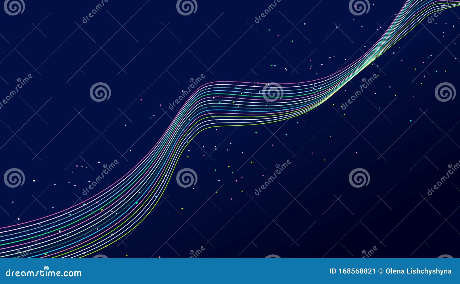 Abstract Wave of Sound Particles. Equalizer for Music Stock Image ...