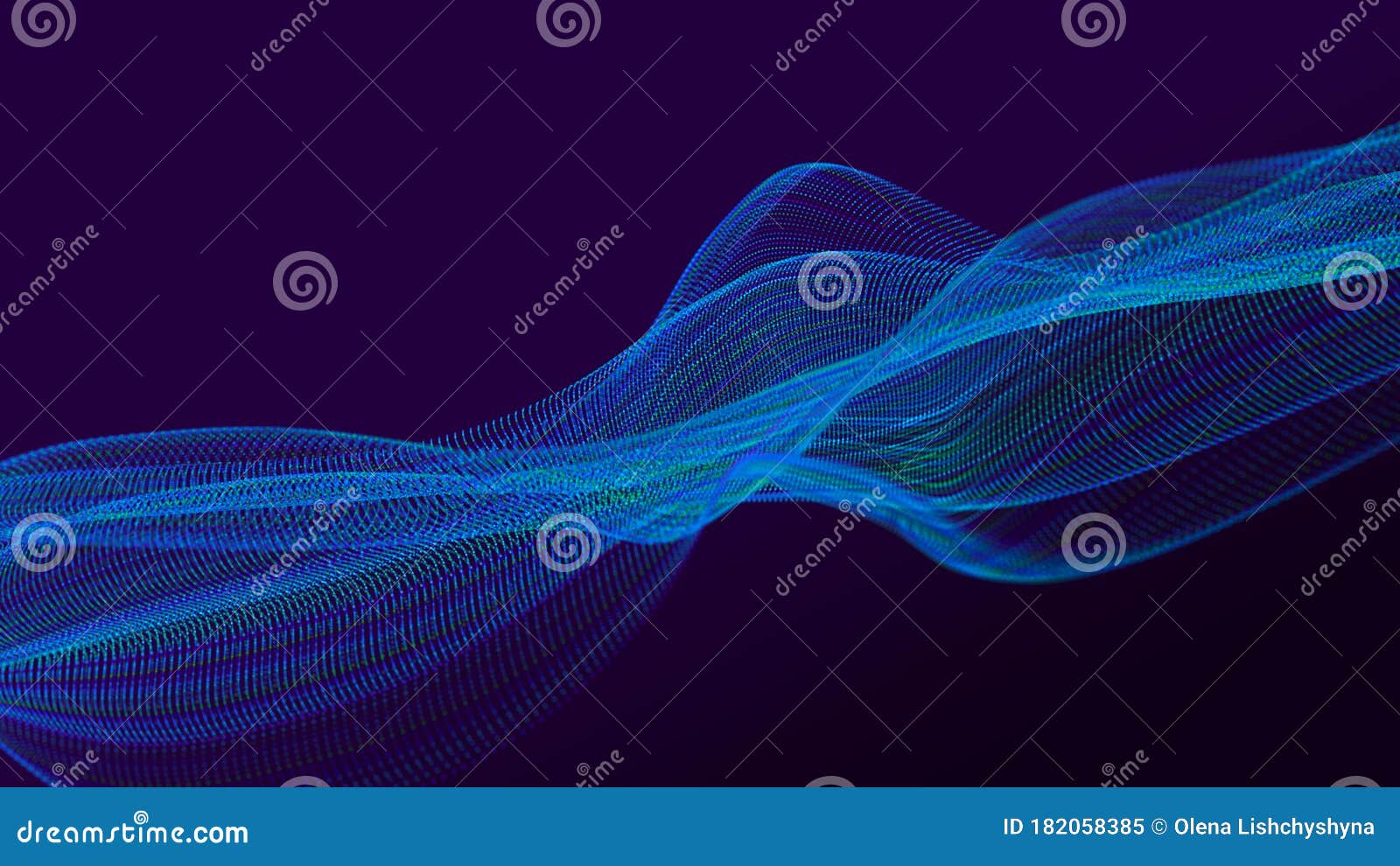 Abstract Wave of Sound Particles. Equalizer for Music. Signal ...