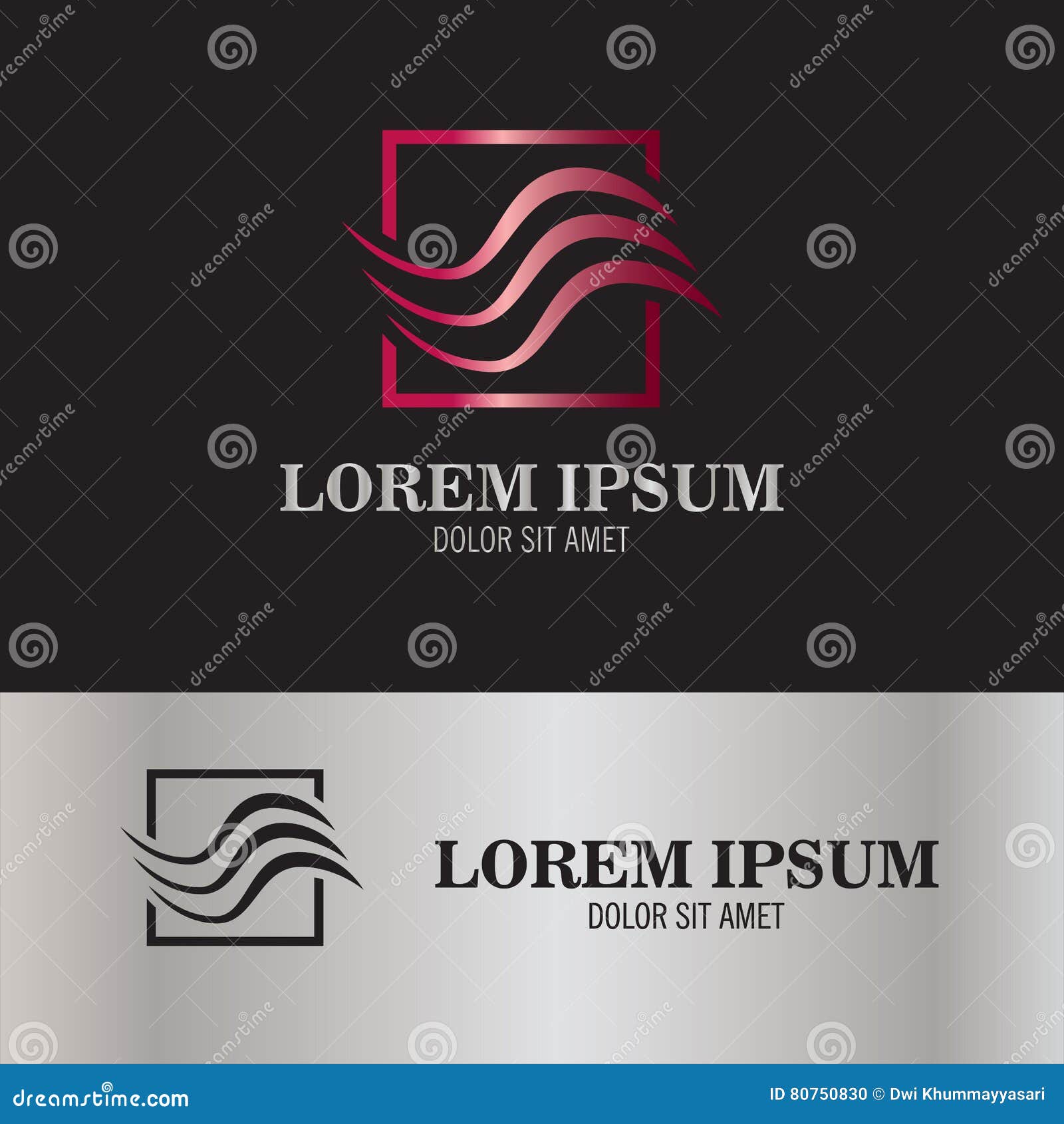 Abstract Wave in Square Logo Stock Vector - Illustration of line, pool ...