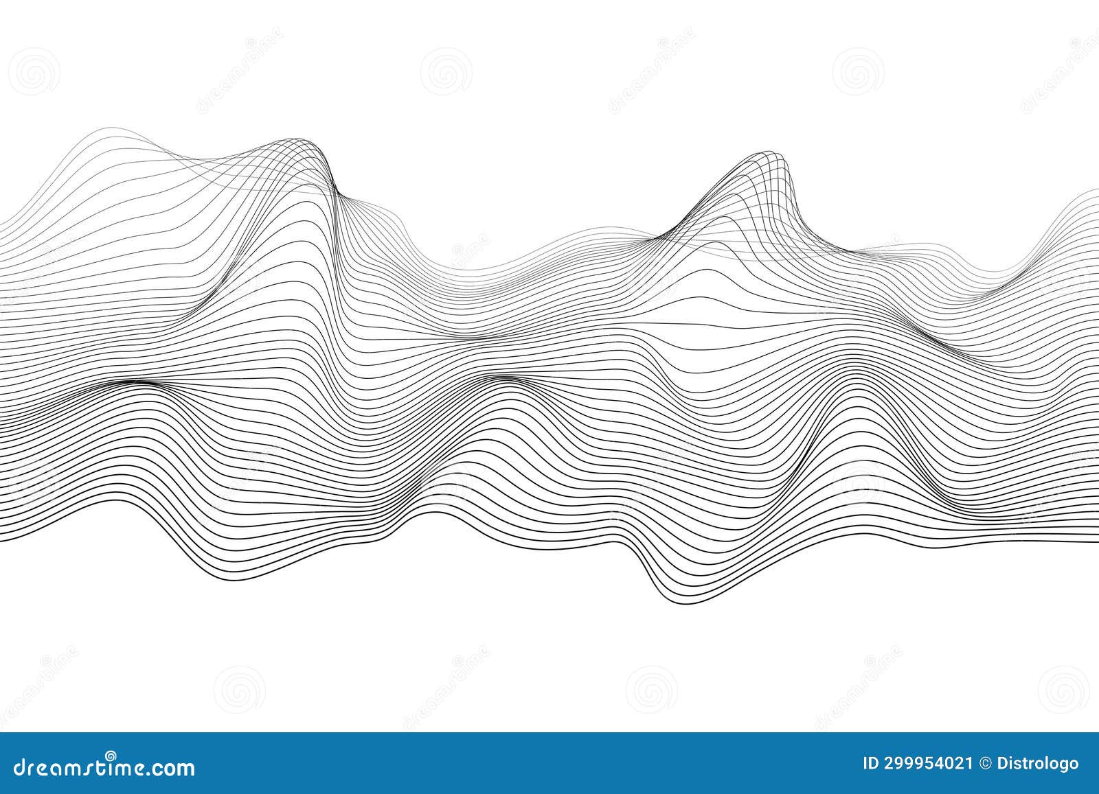 Abstract Wave Stripe Background.. Abstract Wireframe Landscape ...