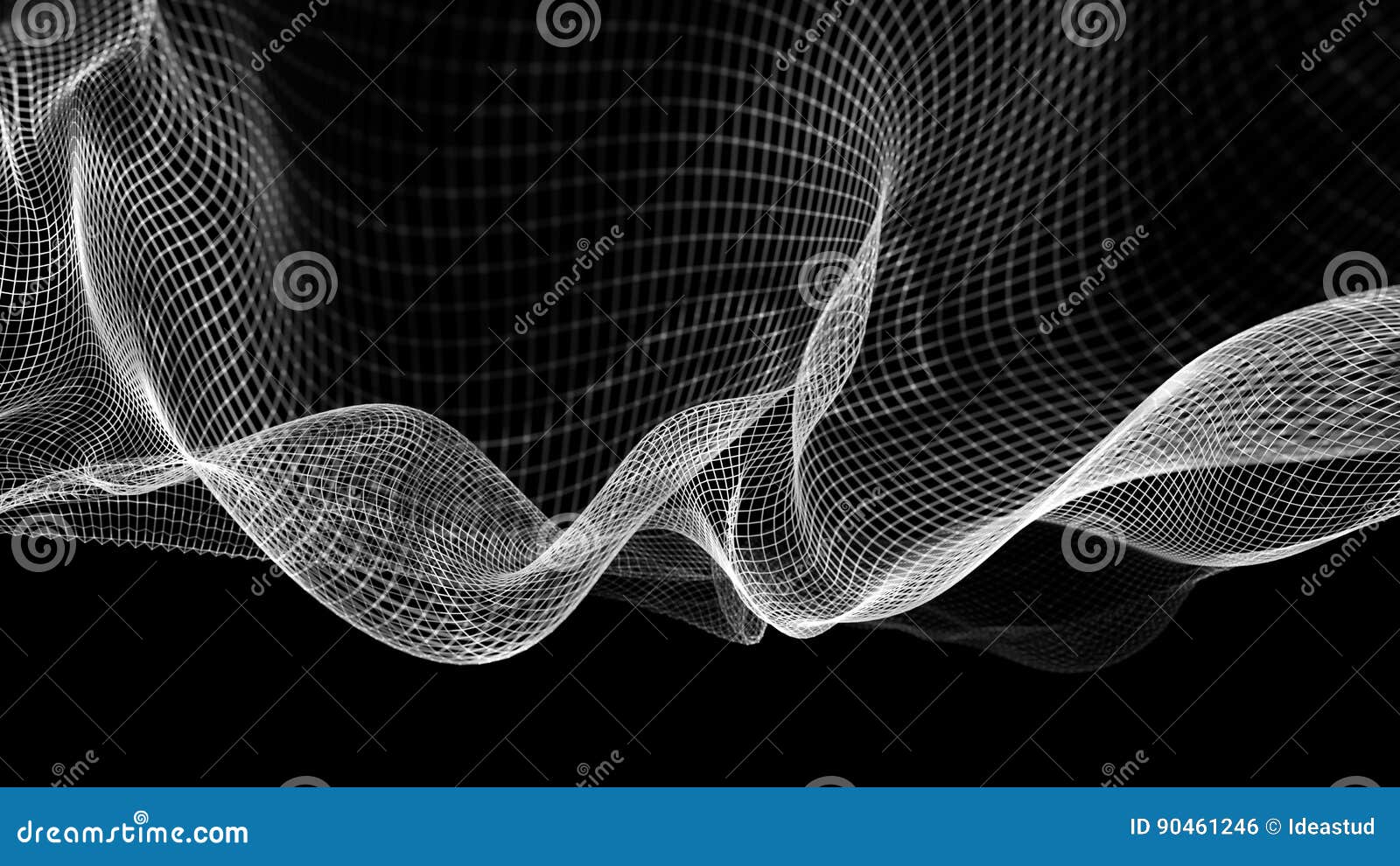 Abstract Wave Structure Scientific Background Stock Illustration ...