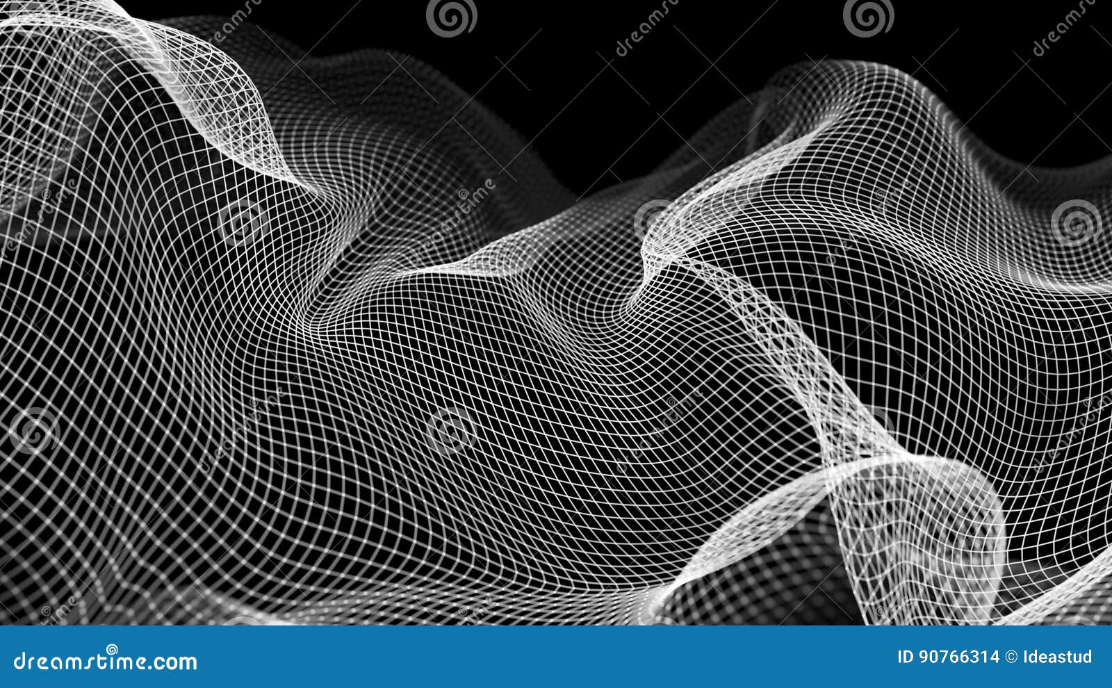 Abstract Wave Structure Scientific Background Stock Illustration ...