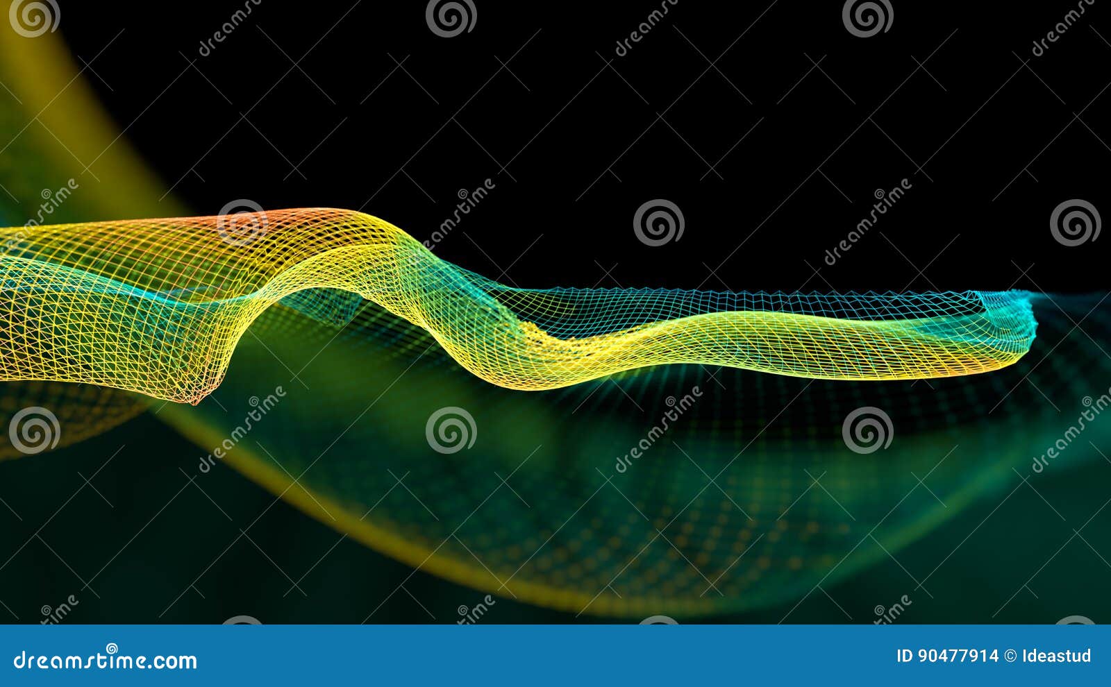 Abstract Wave Structure Scientific Background Stock Illustration ...