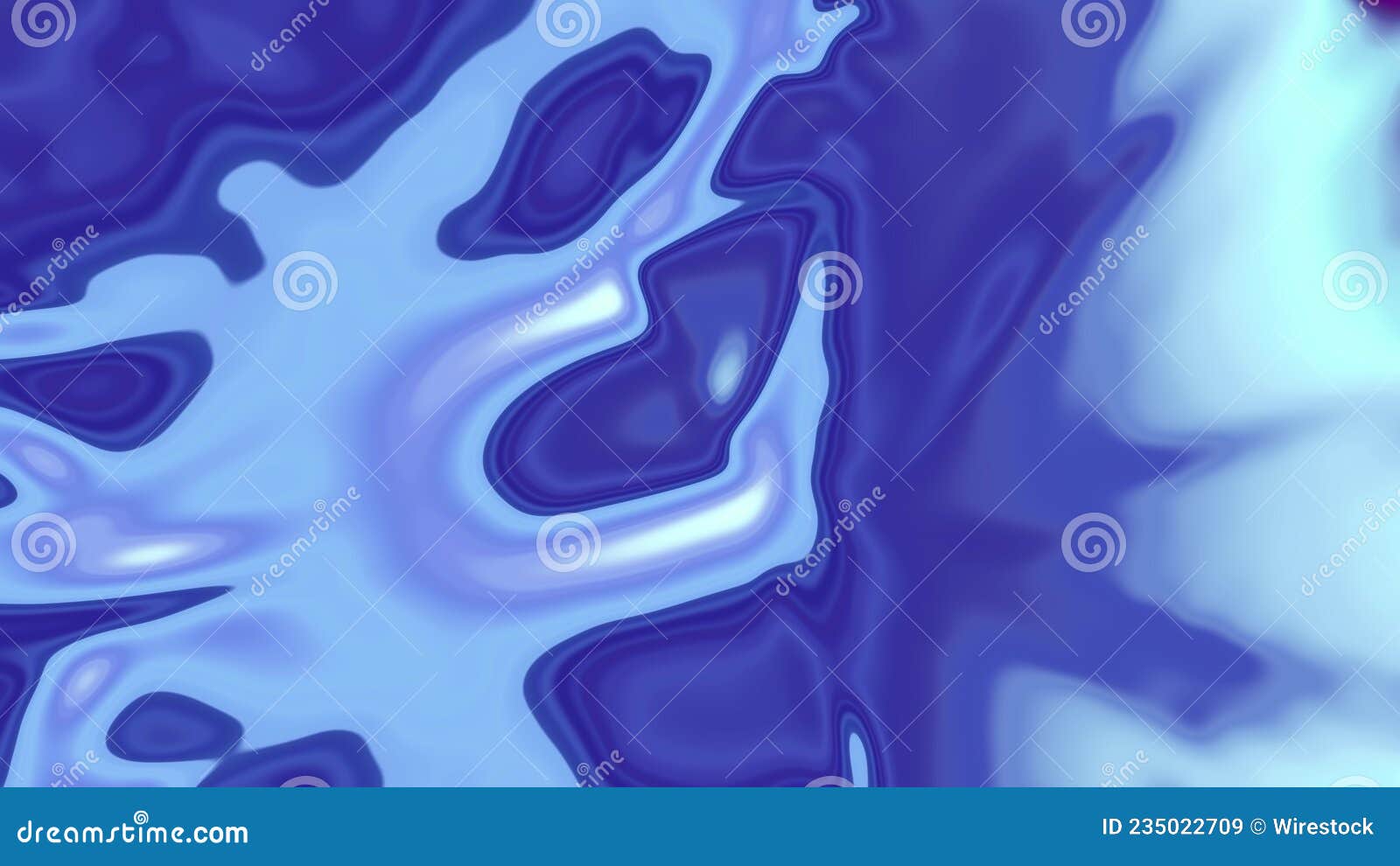 Abstract Wave Surface with Colorful Light Reflection Stock Illustration ...