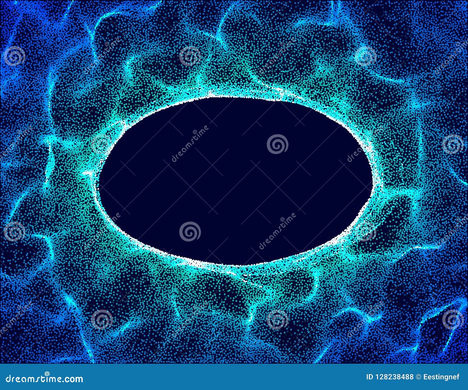 Abstract Wave Surface of Particles. Oval Hole Stock Vector ...