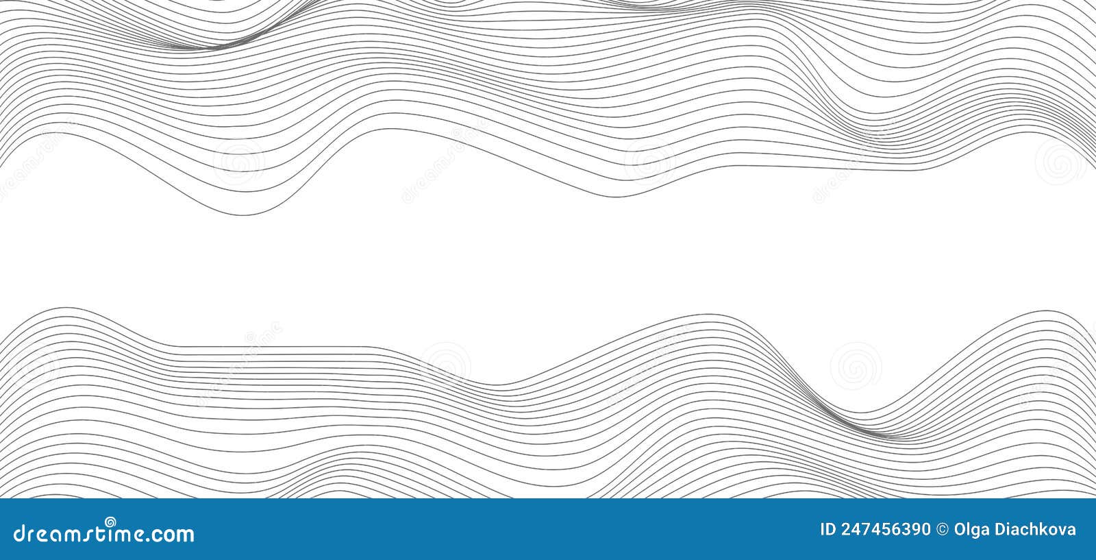 Abstract Wave Texture Line Style on White Background Stock Vector ...