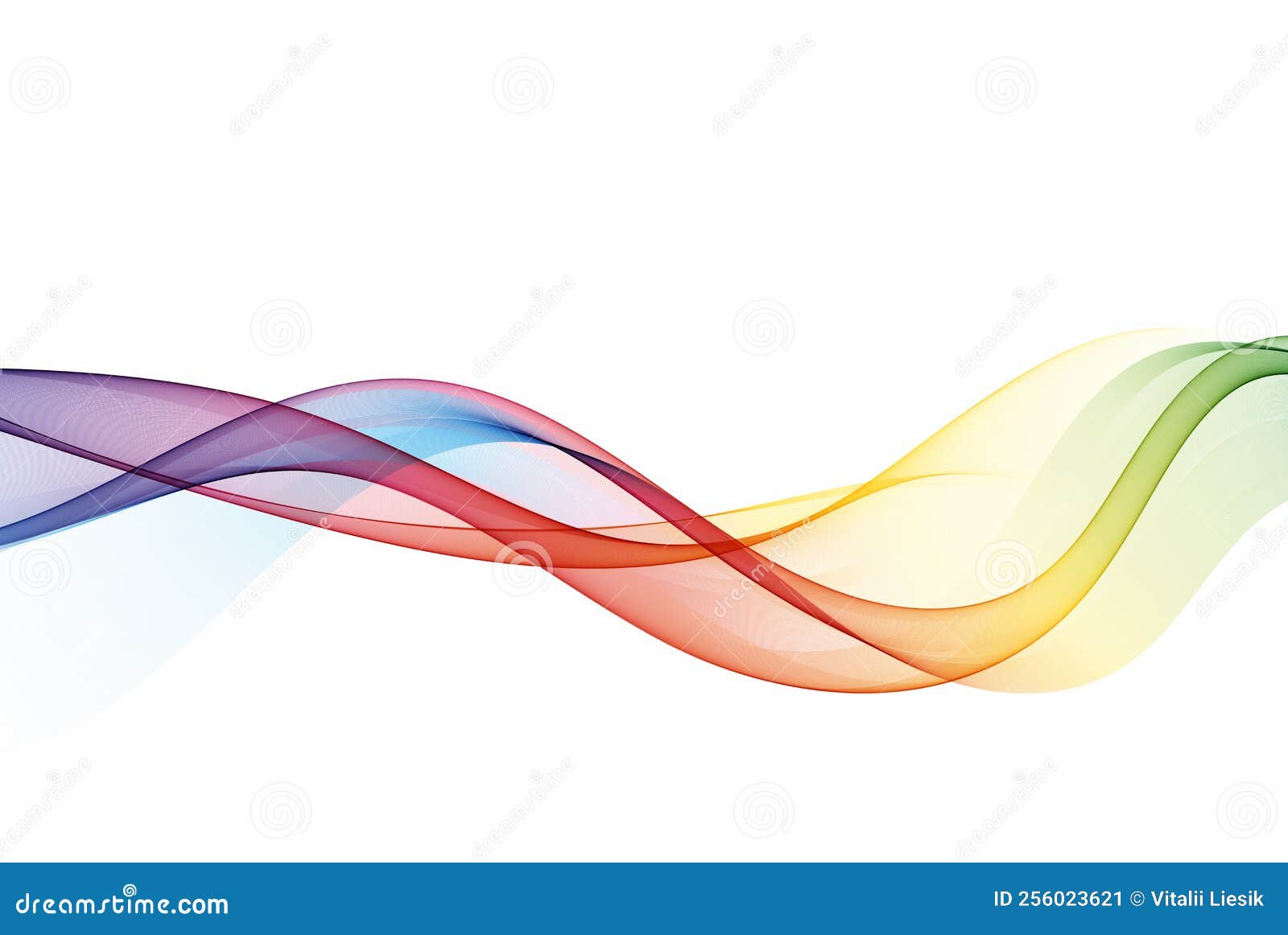 Abstract Wave Vector Background, Iridescent Wavy Lines. Spectrum Wave ...