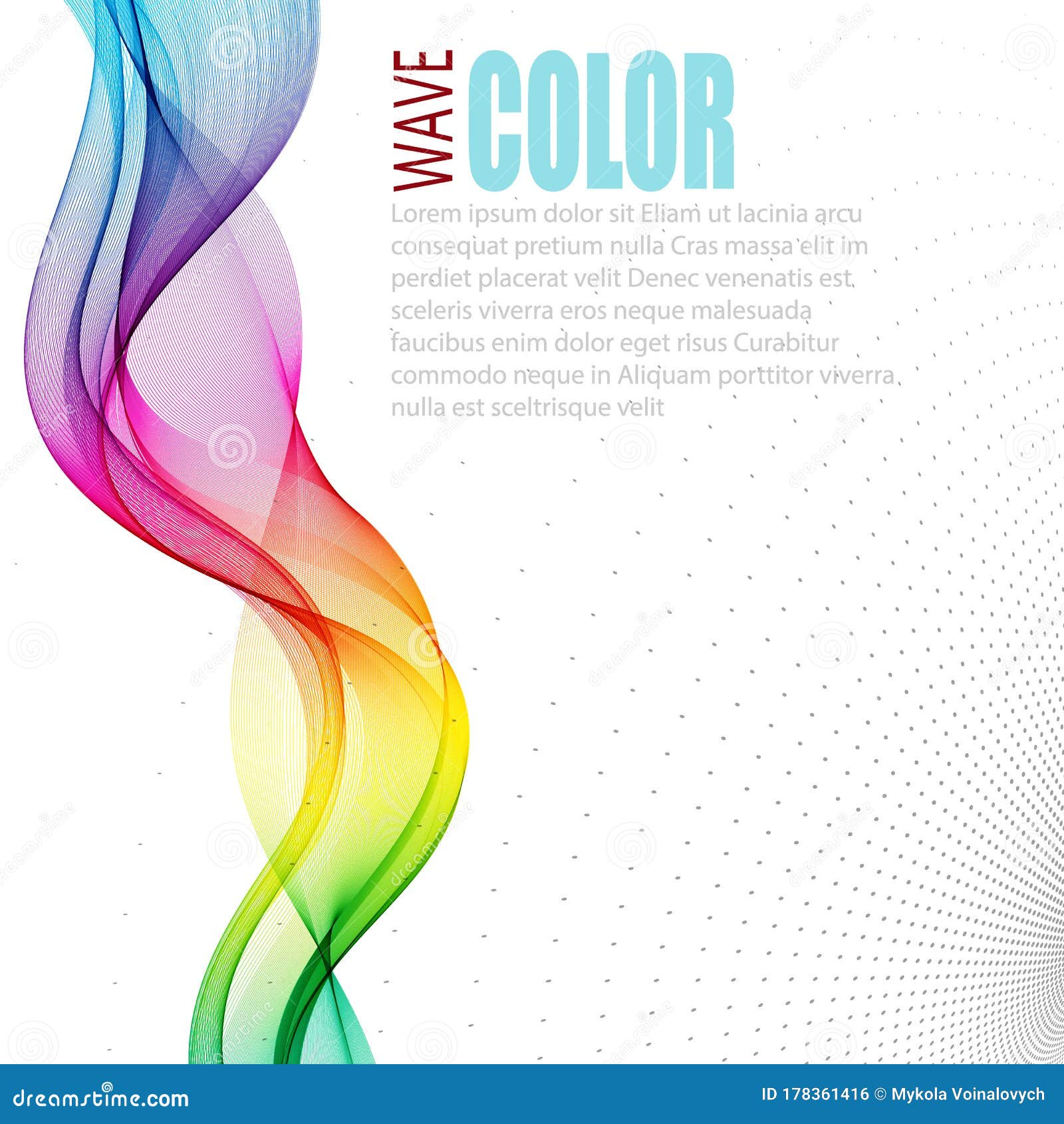 Abstract Wave Vector Background, Rainbow Waved Lines for Brochure ... Abstract Wave Vector Background, Rainbow Waved Lines for Brochure ...
