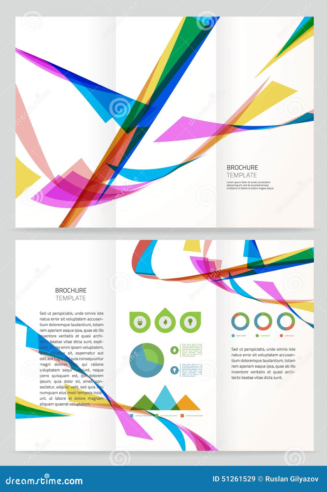 Abstract Wave Vector Brochure Template Stock Vector - Illustration of ...