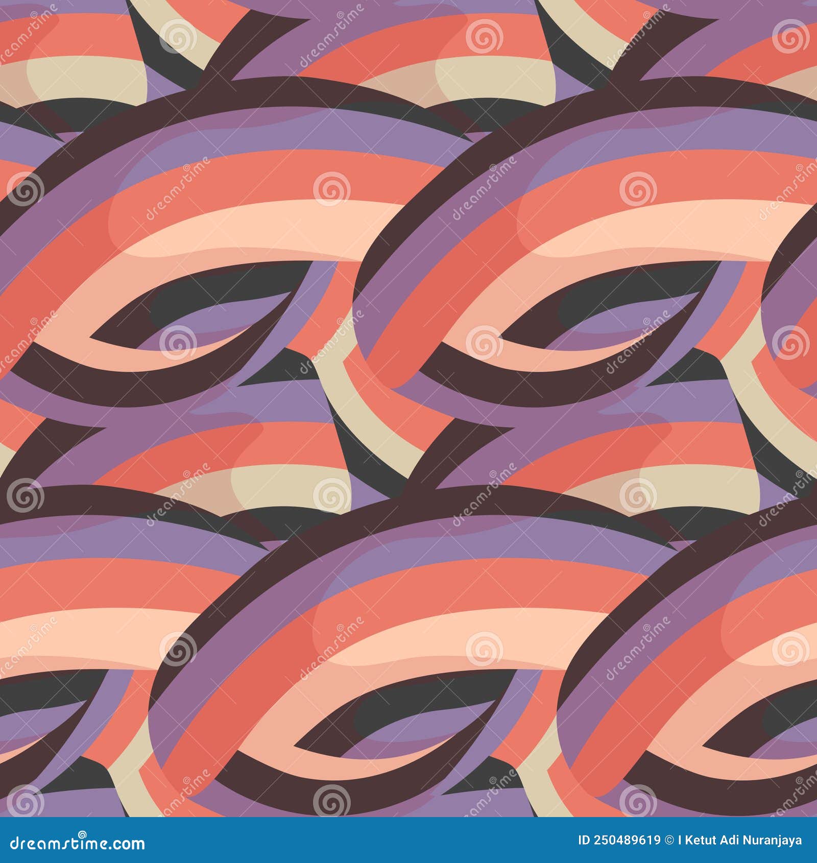 Abstract Wave Vector Seamless Pattern Stock Vector - Illustration of ...