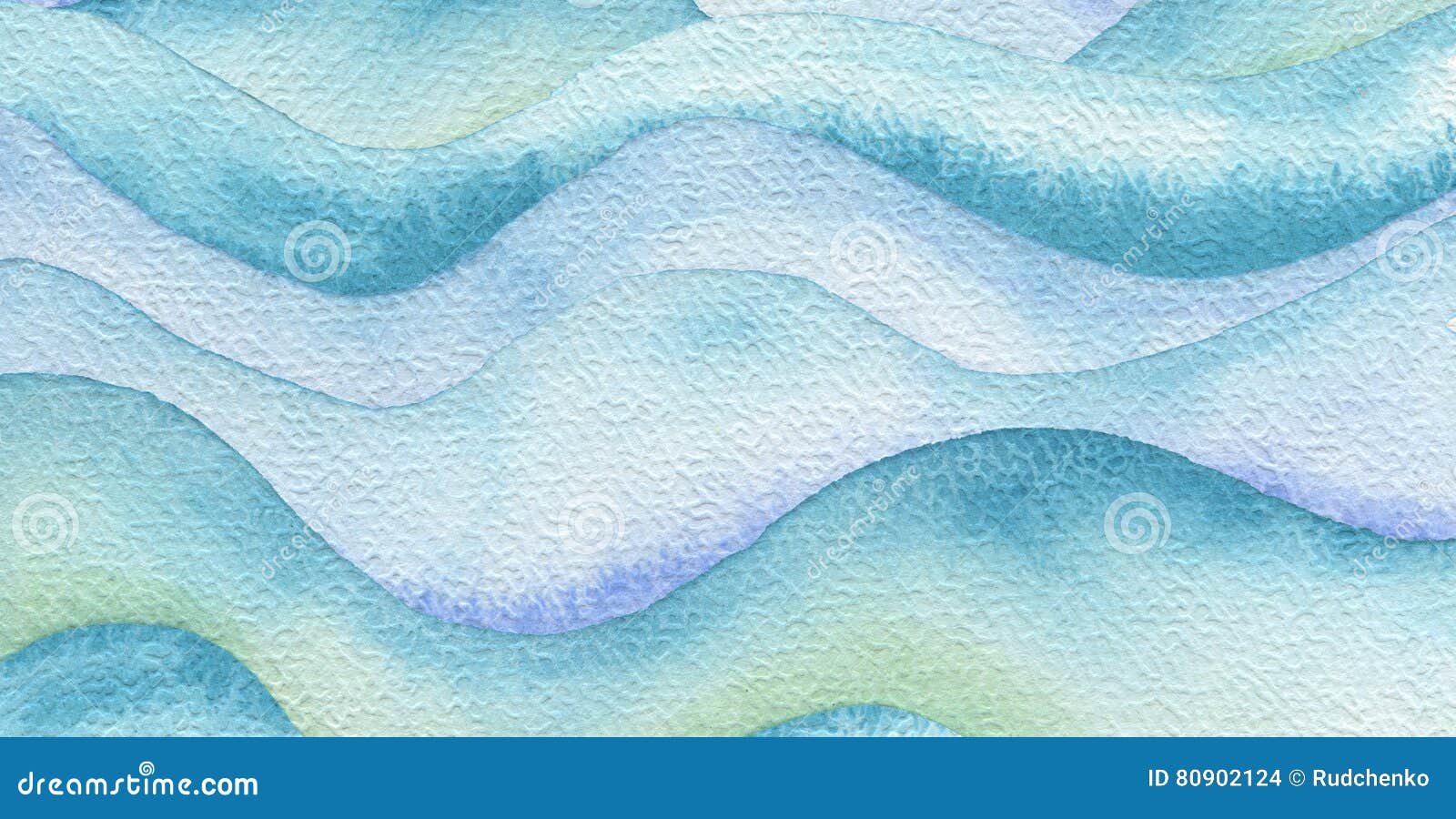 Abstract Wave Watercolor Painted Background. Paper Texture Stock ...