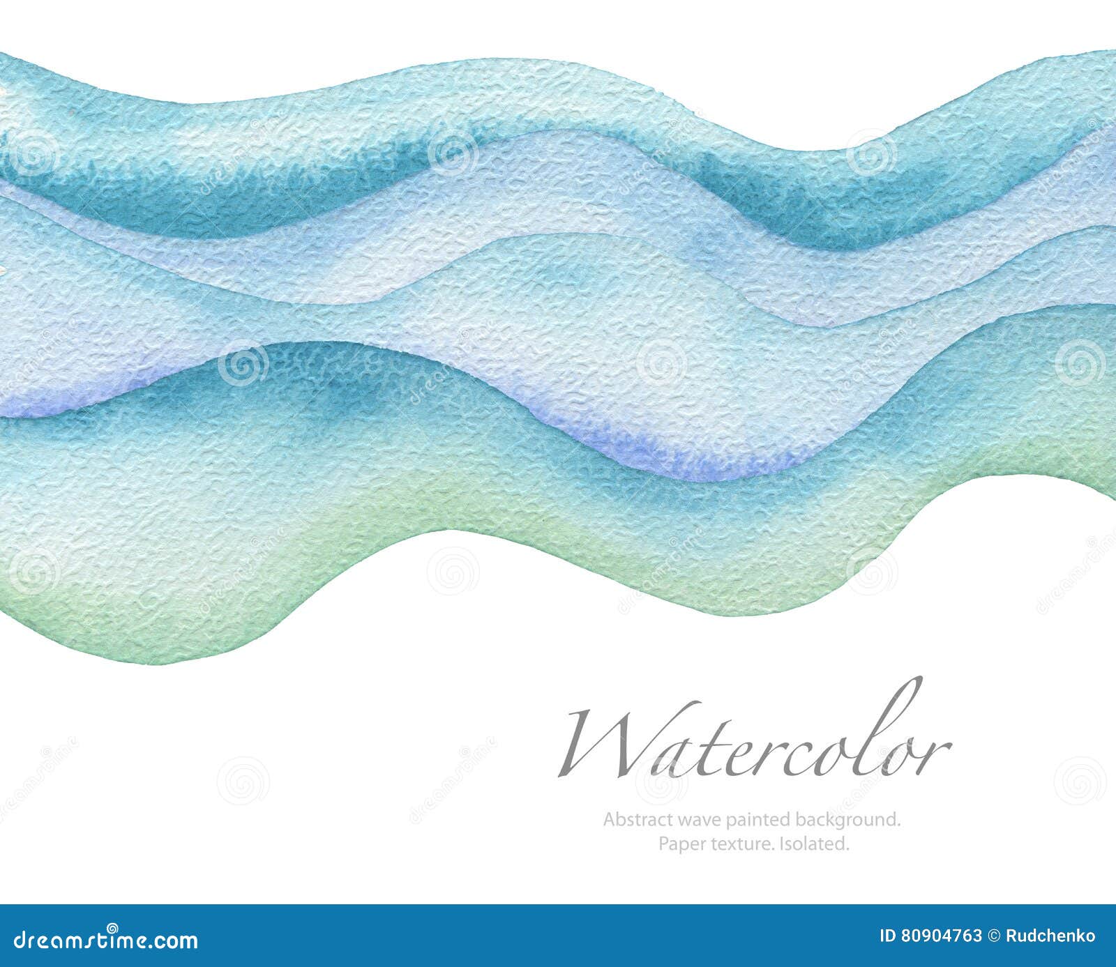 Abstract Wave Watercolor Painted Background. Paper Texture Stock Image ...