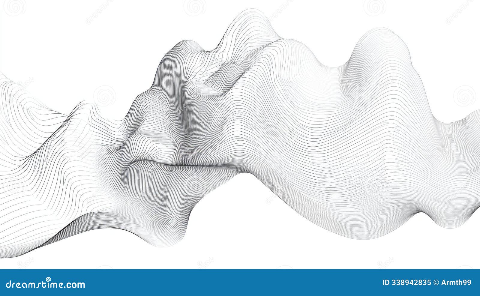 Abstract Wave on a White Background. Design Element Stock Illustration ...