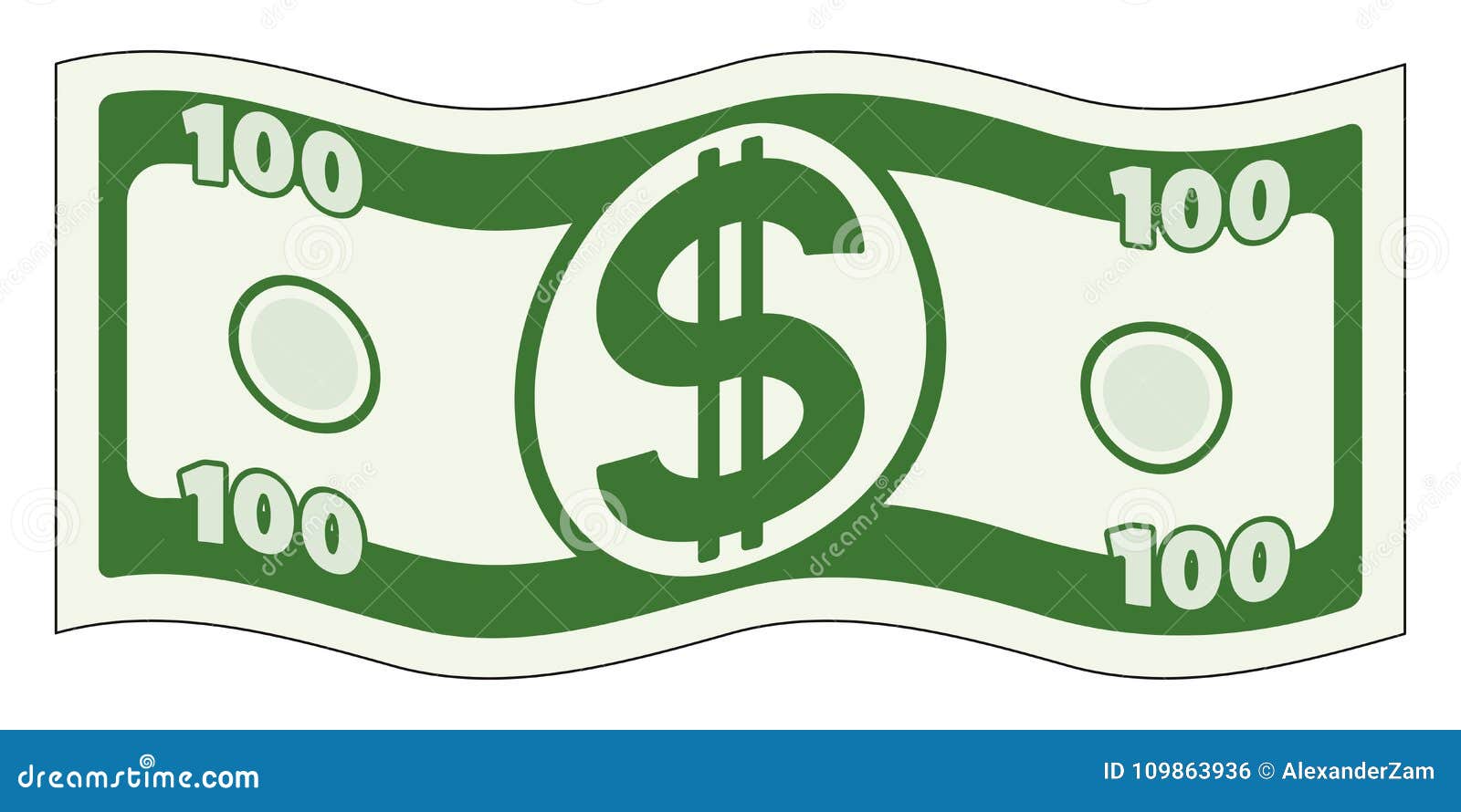 Abstract waved dollar stock vector. Illustration of cash - 109863936