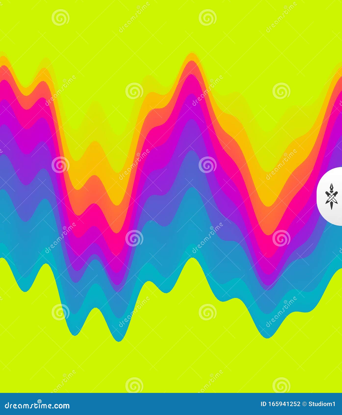 Abstract Waveform Background. 3d Technology Style Stock Illustration ...