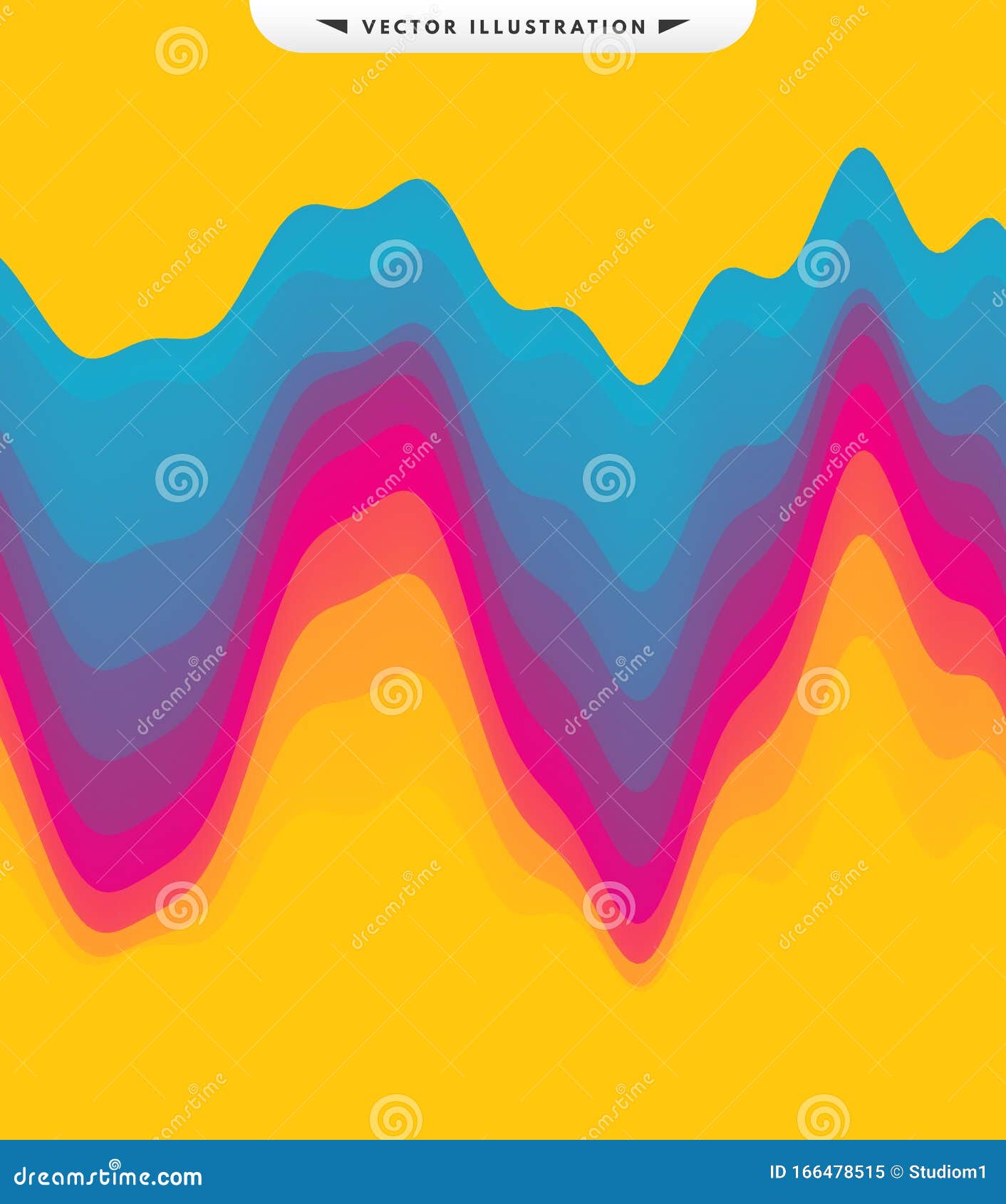 Abstract Waveform Background. 3d Technology Style Stock Vector ...