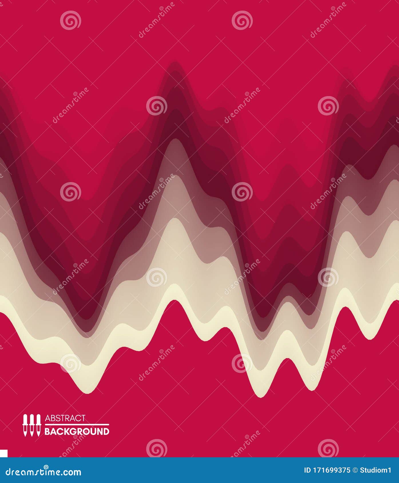 Abstract Waveform Background. 3d Technology Style Stock Vector ...