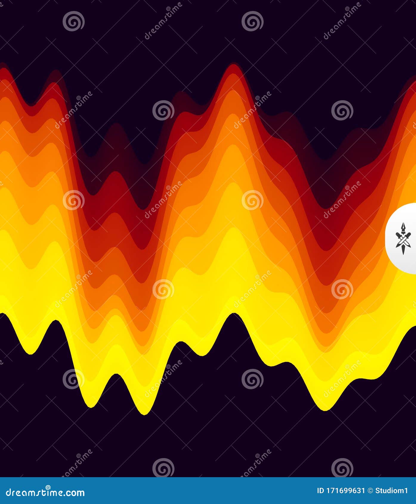 Abstract Waveform Background. 3d Technology Style Stock Vector ...