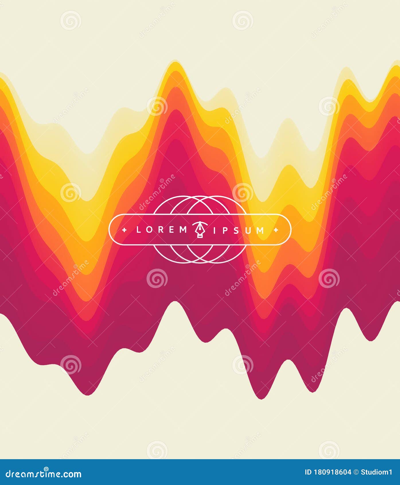 Abstract Waveform Background. 3d Technology Style Stock Vector ...