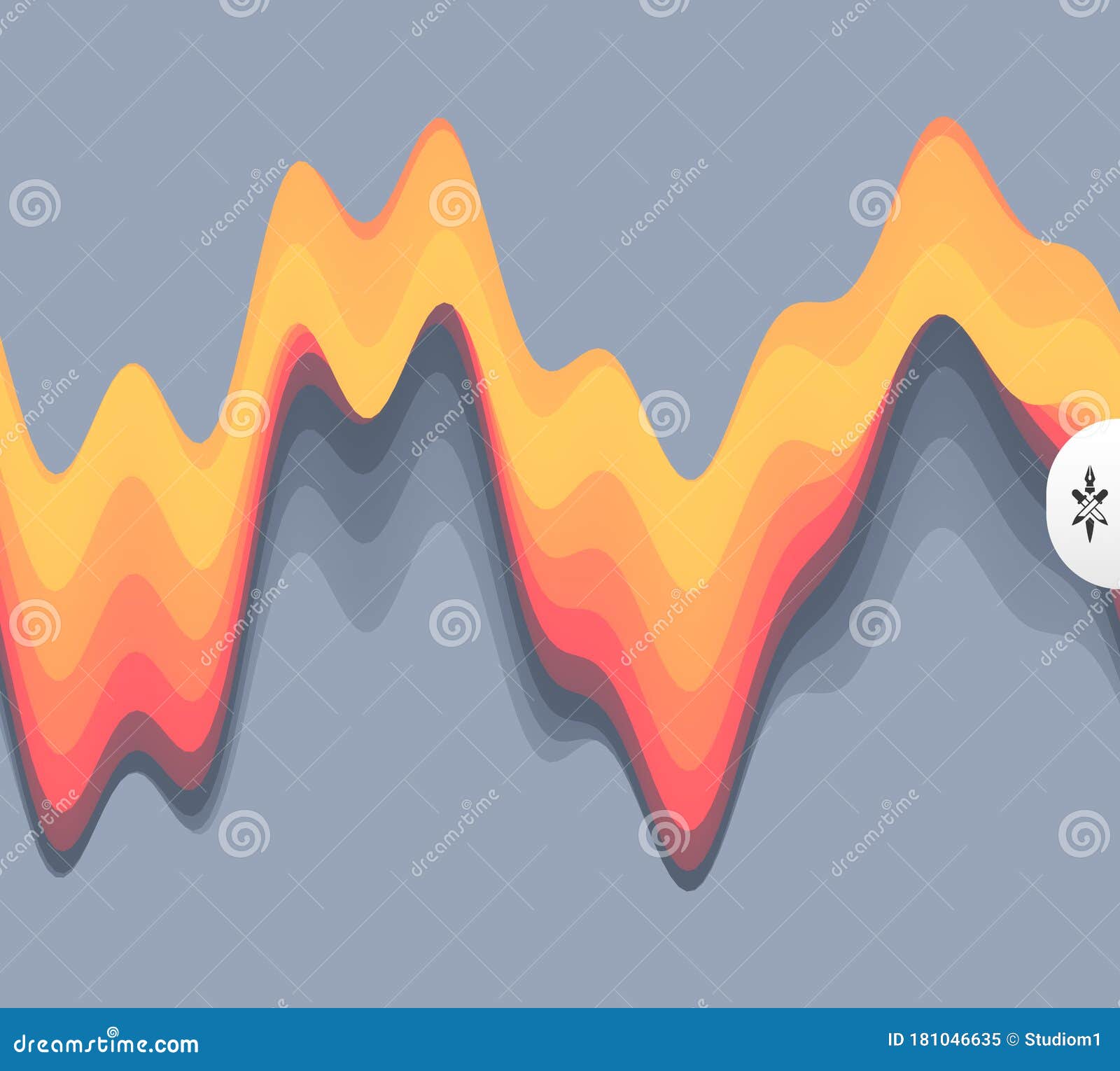Abstract Waveform Background. 3d Technology Style Stock Vector ...