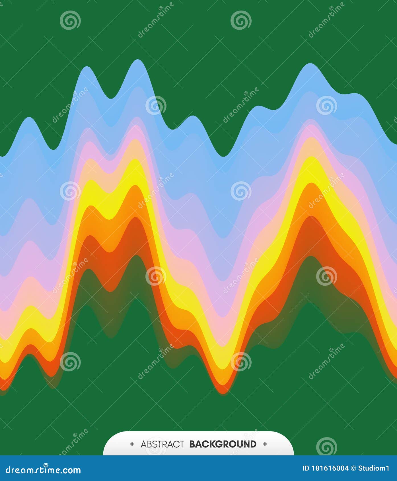 Abstract Waveform Background. 3d Technology Style Stock Vector ...