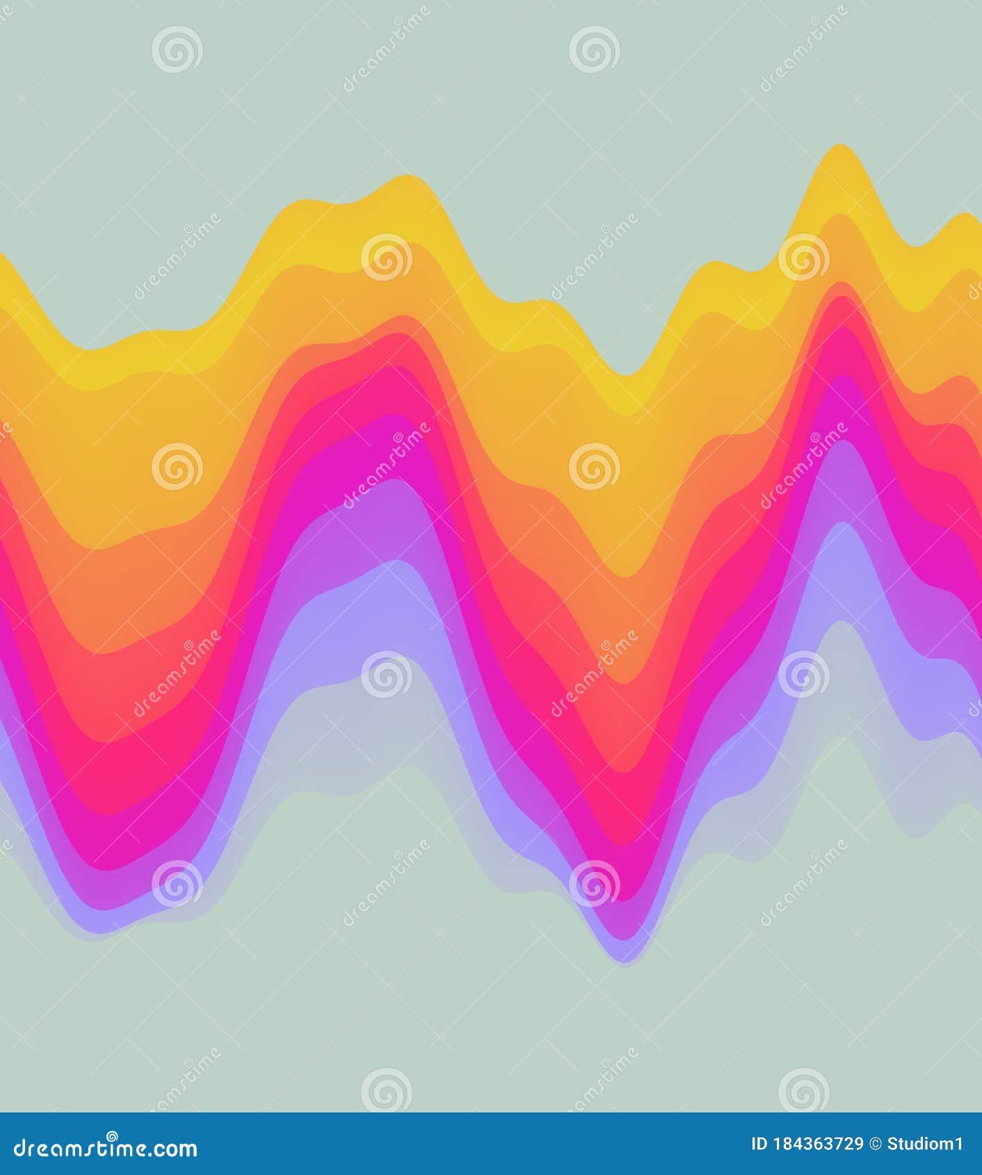 Abstract Waveform Background. 3d Technology Style Stock Vector ...