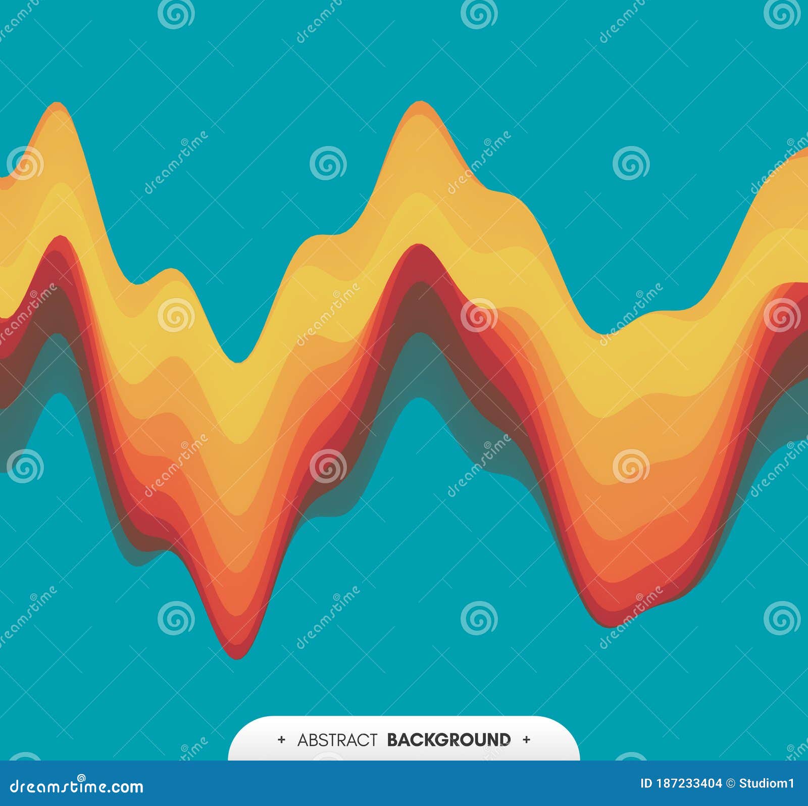 Abstract Waveform Background. 3d Technology Style Stock Vector ...