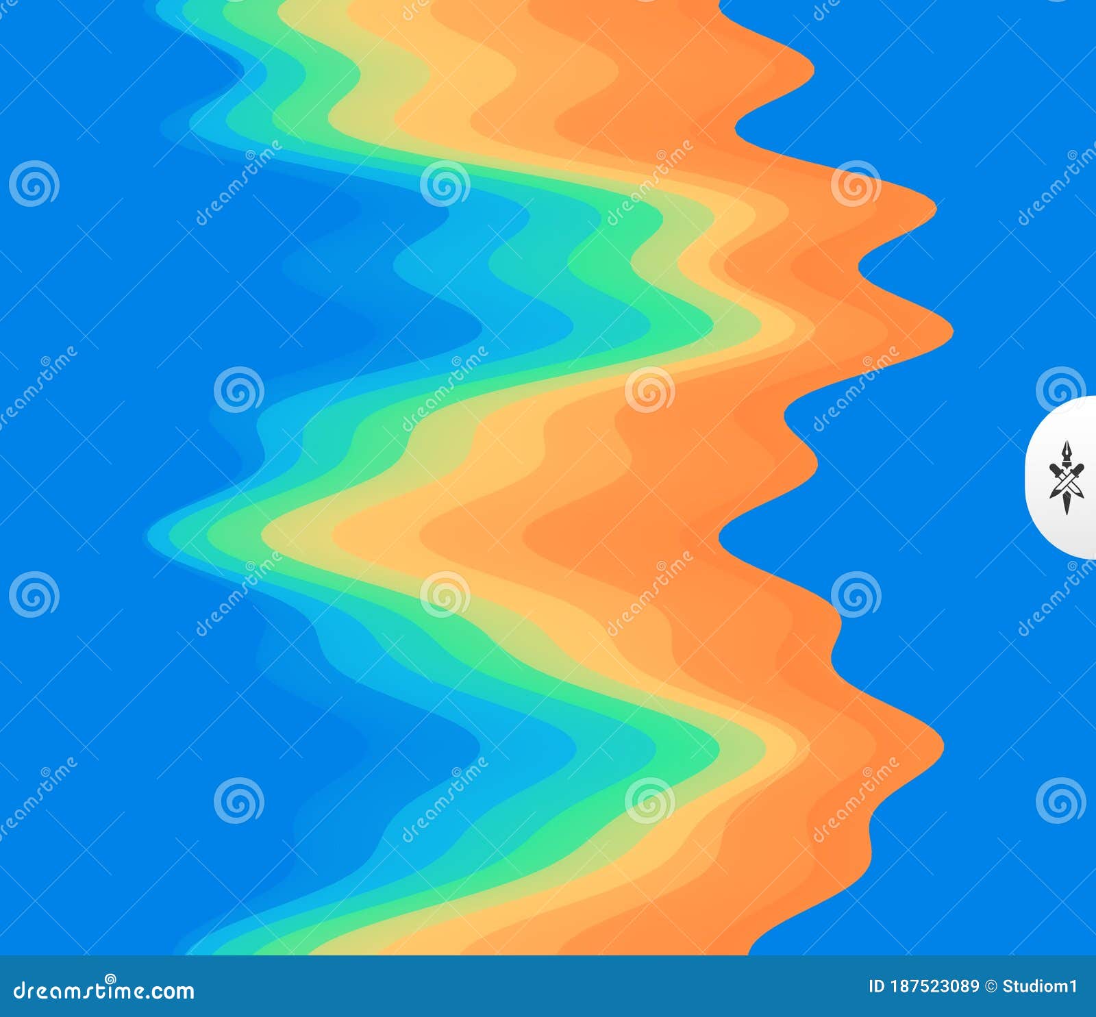 Abstract Waveform Background. 3d Technology Style Stock Vector ...