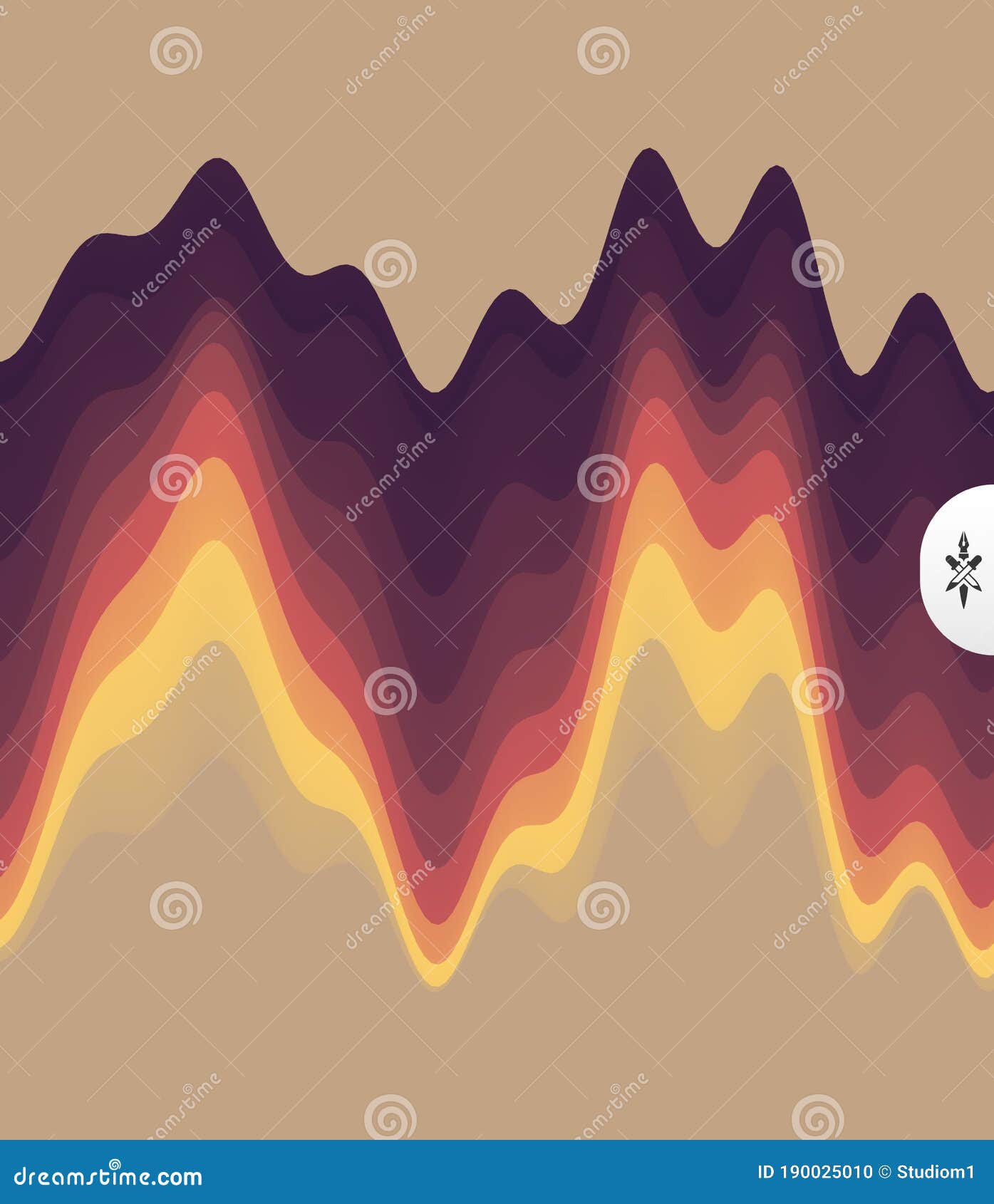 Abstract Waveform Background. 3d Technology Style Stock Vector ...