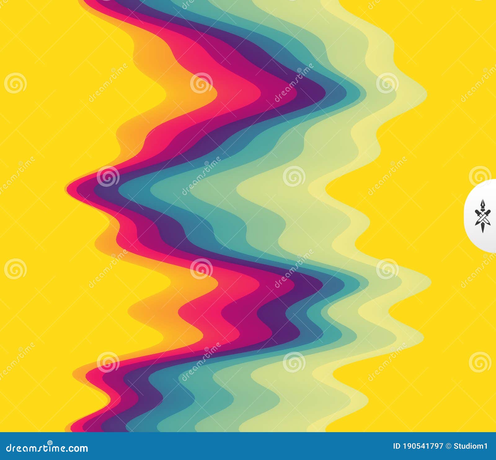 Abstract Waveform Background. 3d Technology Style Stock Vector ...