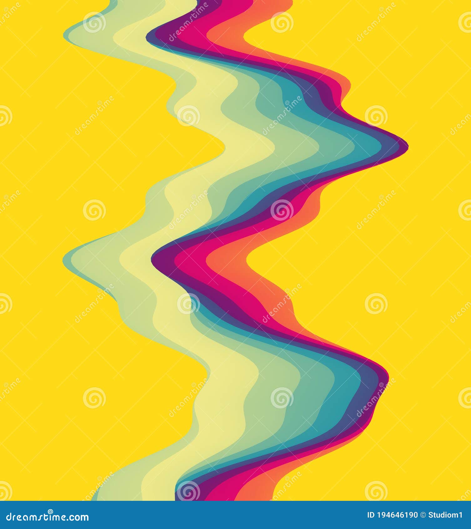 Abstract Waveform Background. 3d Technology Style Stock Vector ...