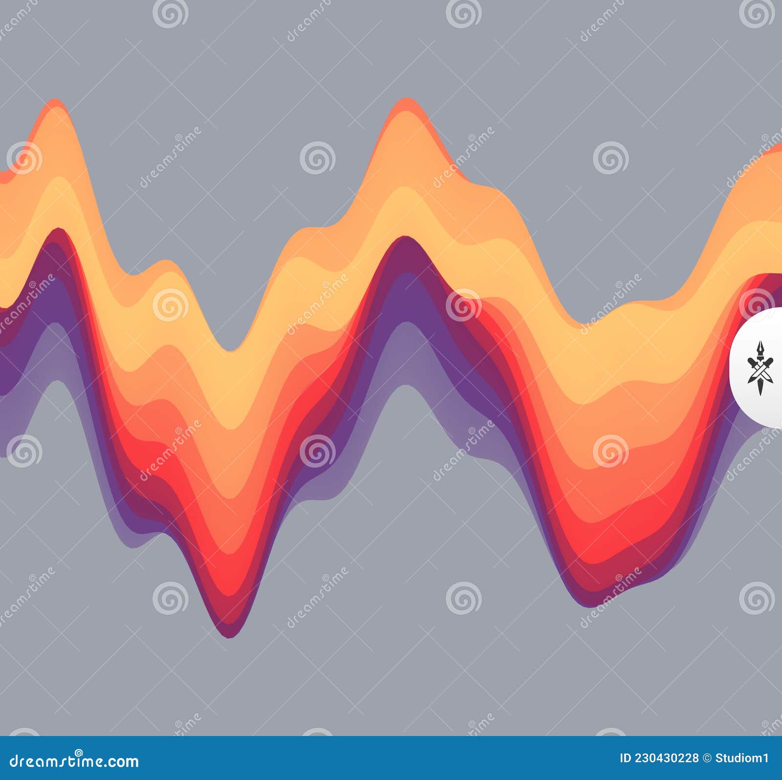 Abstract Waveform Background. 3d Technology Style Stock Vector ...