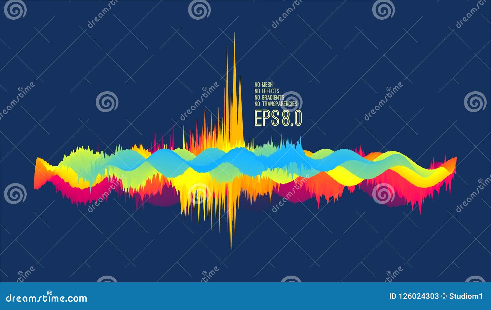Abstract Waveform Background. 3d Technology Style. Vector Illustration ...
