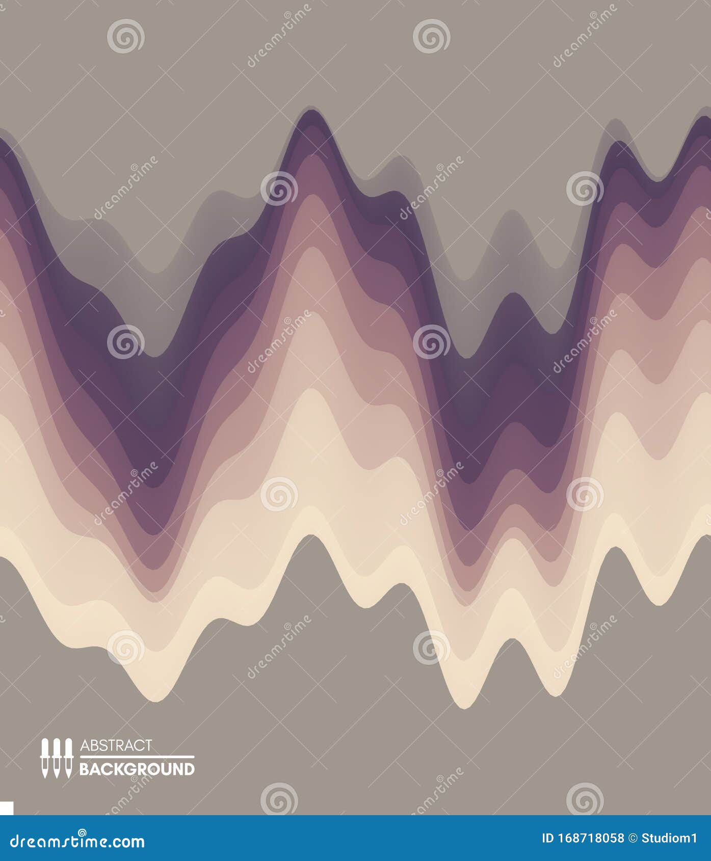Abstract Waveform Background. 3d Technology Style Stock Vector ...