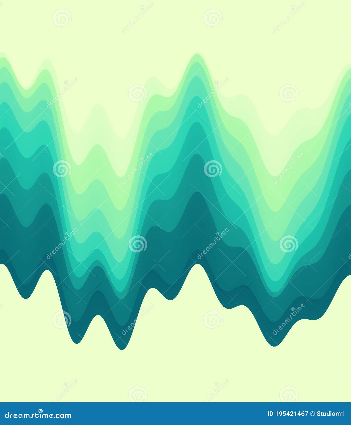 Abstract Waveform Background. 3d Technology Style Stock Vector ...