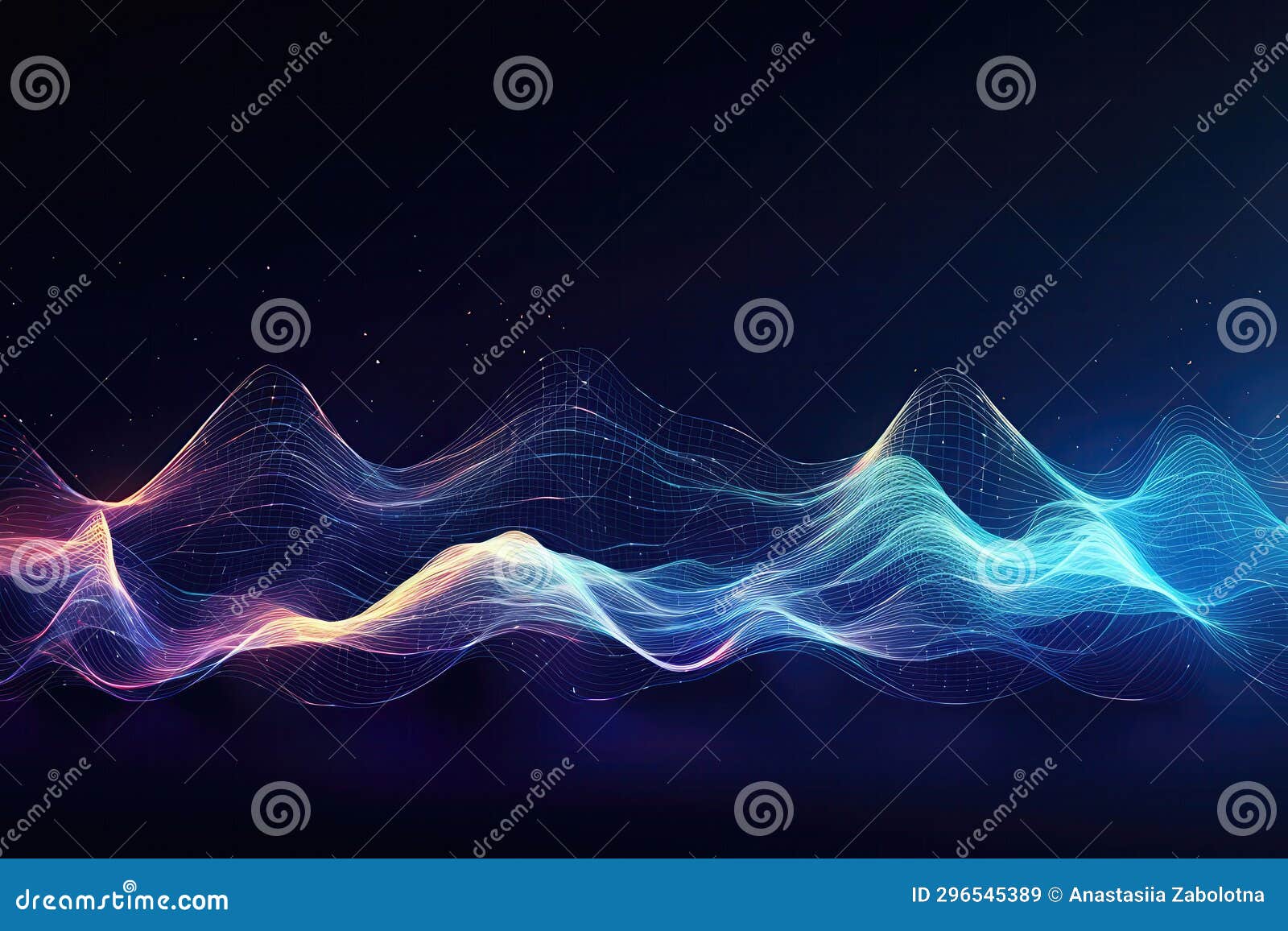 Abstract Waveform Smooth Curved Line Design Element Technological ...