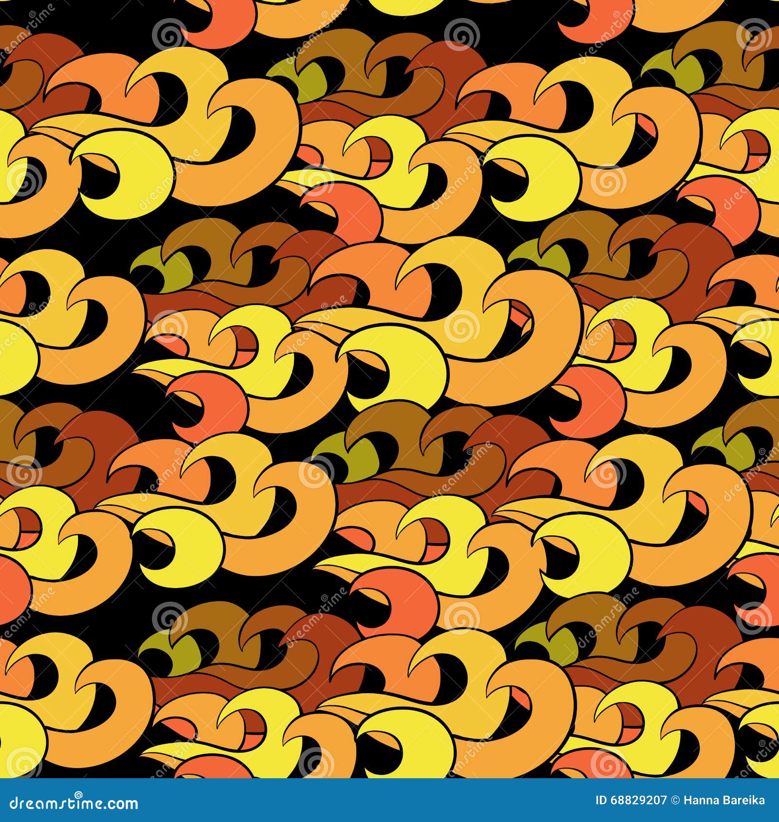 Abstract Waves Background Colorful Vector Seamless Pattern Stock