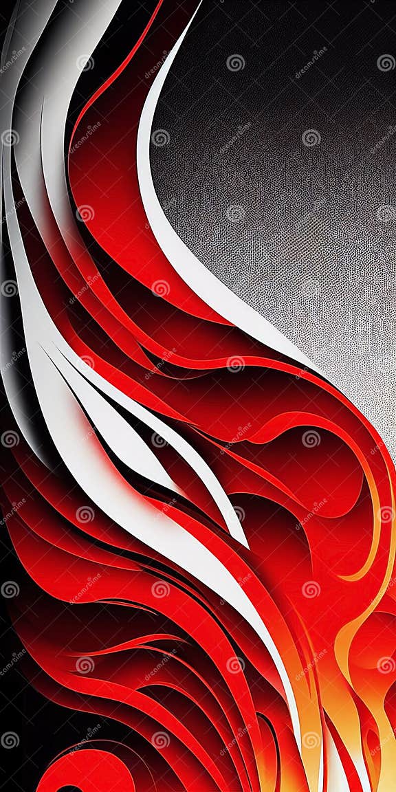 Abstract Waves Fire Surface Graphic Stock Illustration - Illustration ...