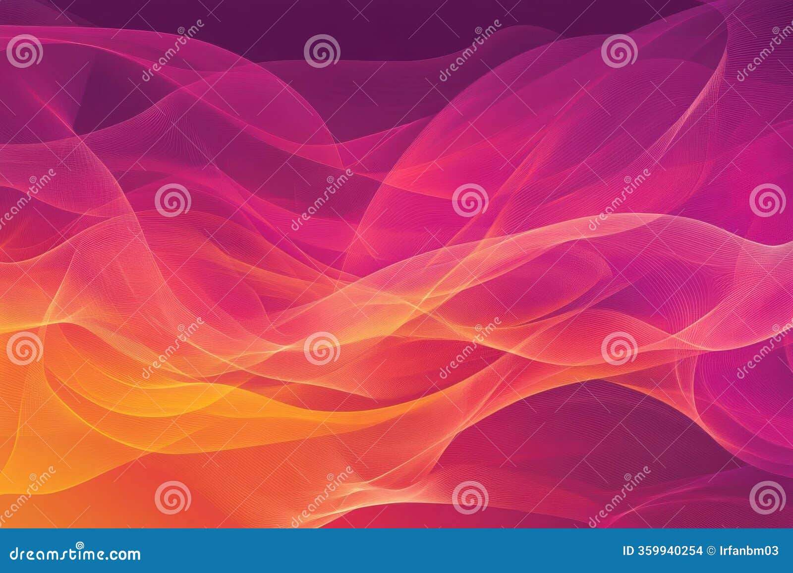 Abstract Waves Flow Smoothly in Vibrant Colors, Digital Art Background ...