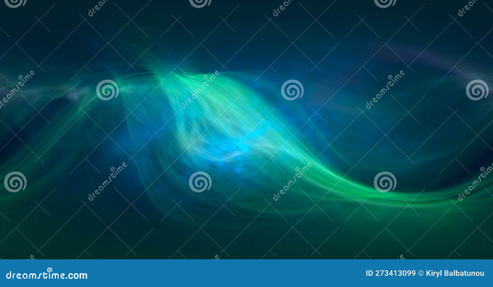 Abstract Waves of Iridescent Glowing Energy Magical Cosmic Galactic ...