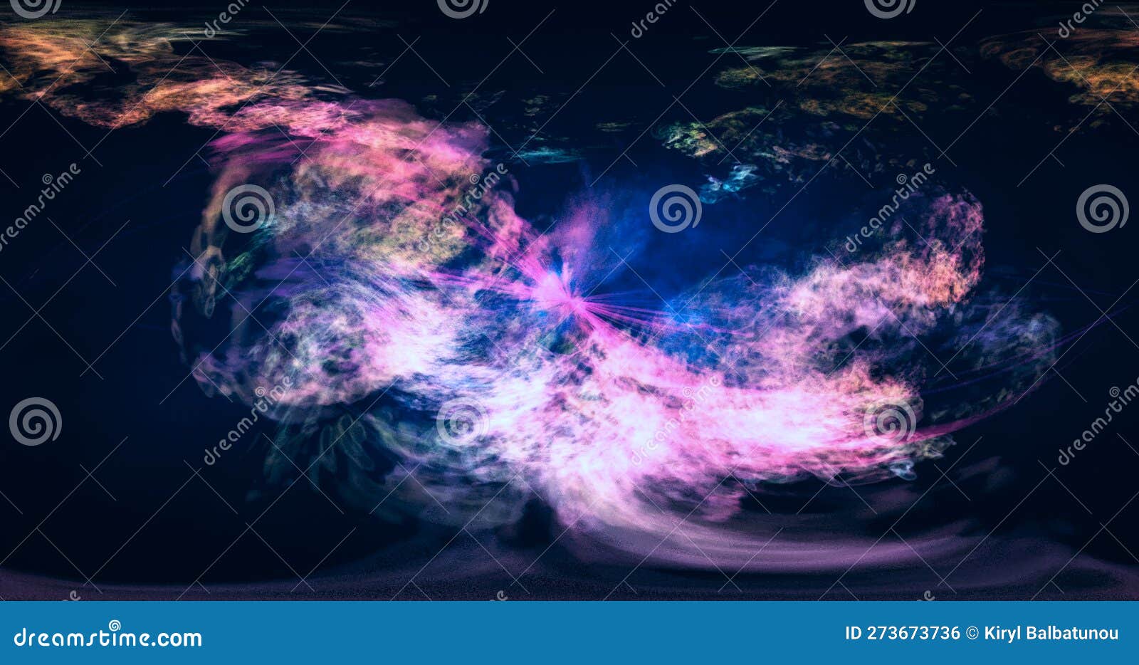 Abstract Waves of Iridescent Glowing Energy Magical Cosmic Galactic ...