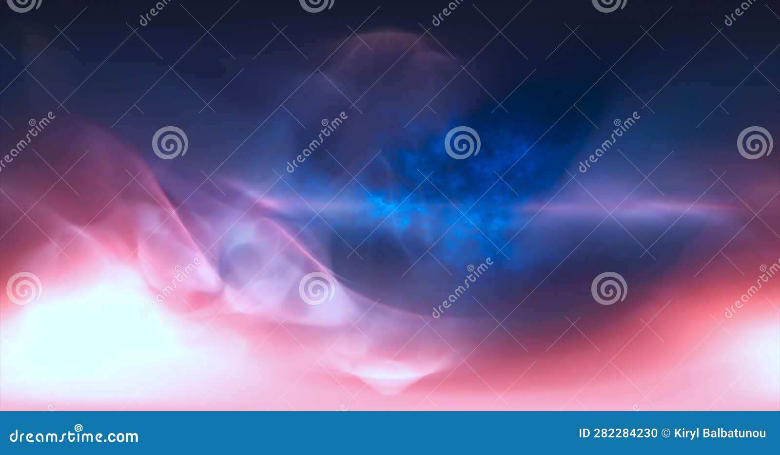 Abstract Waves of Iridescent Glowing Energy Magical Cosmic Galactic ...