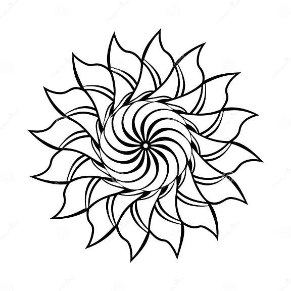 Abstract Waves Mandala Design Stock Vector - Illustration of fine ...