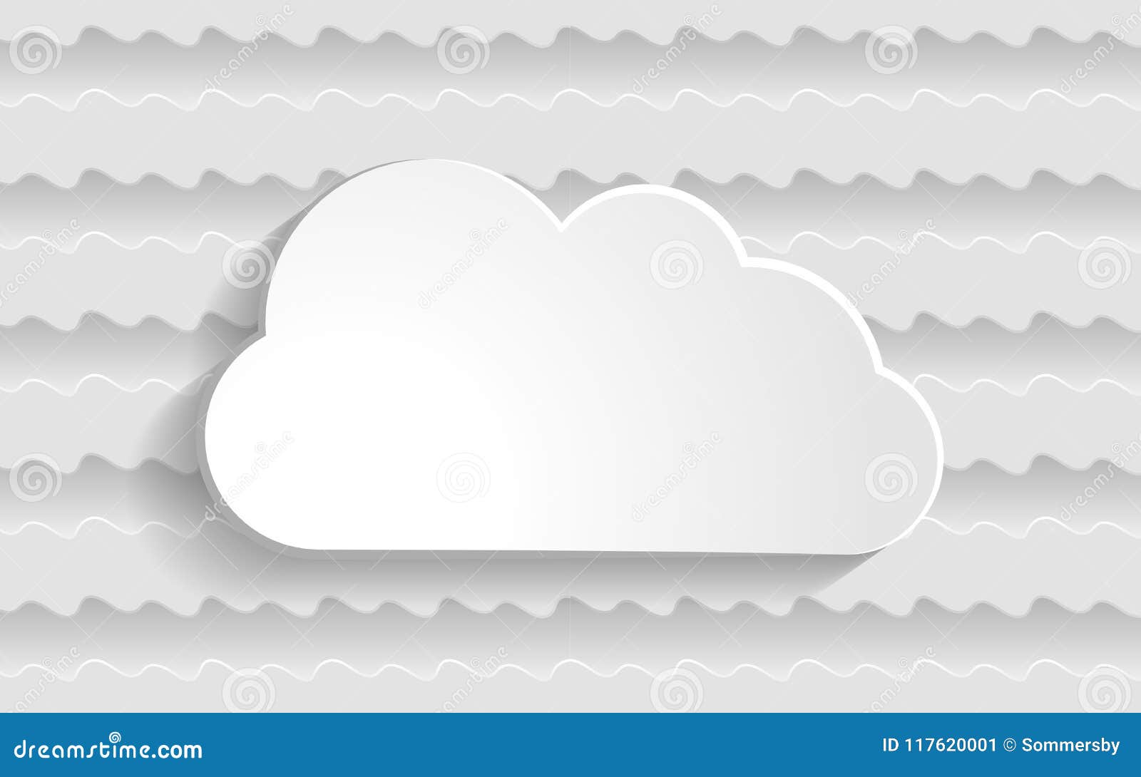 Abstract Waves Pattern with Minimal White Paper Text Box Cloud D Stock ...
