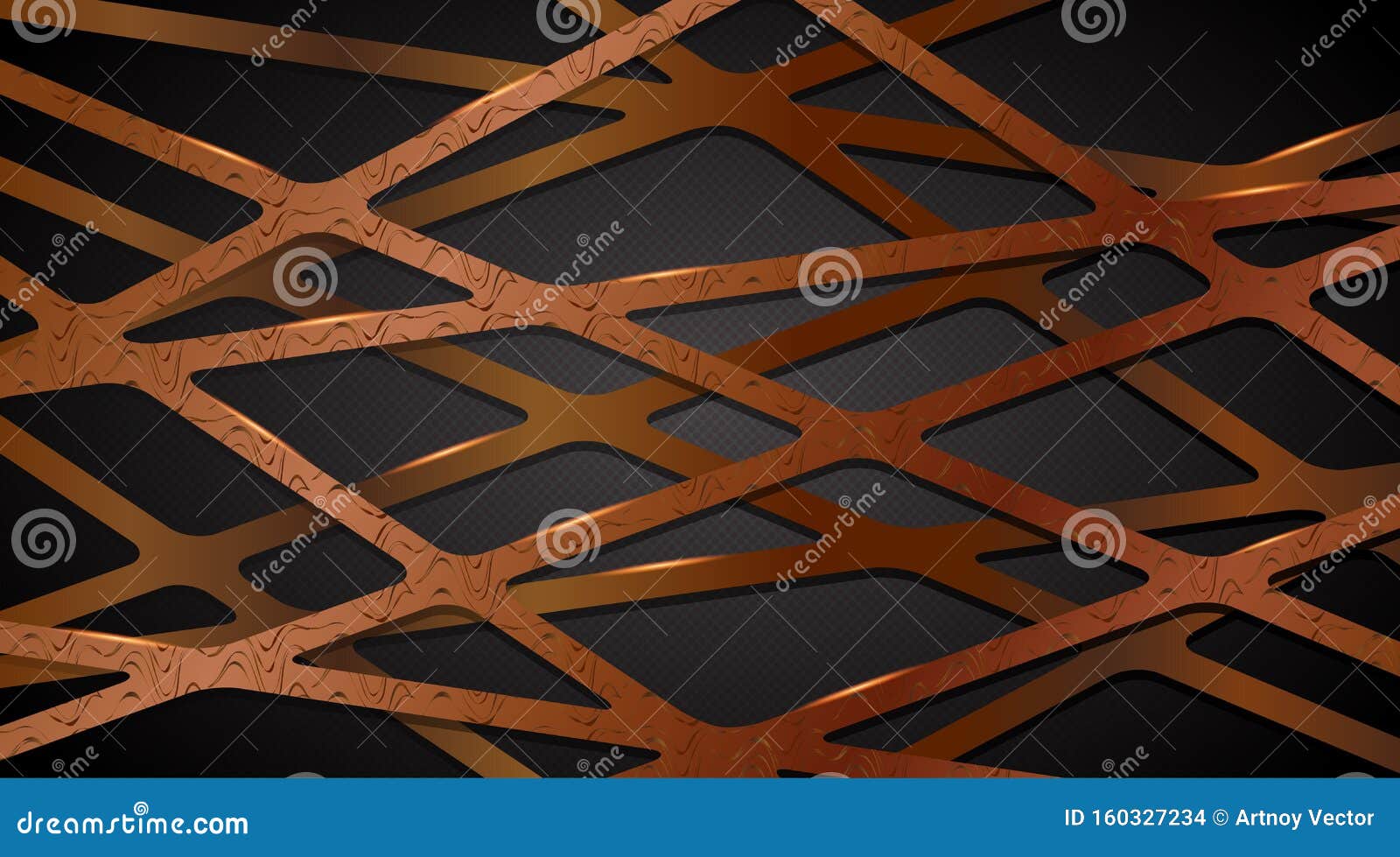 Abstract Waves Patterned in Brown Lines, Overlapping Cross-patterned ...
