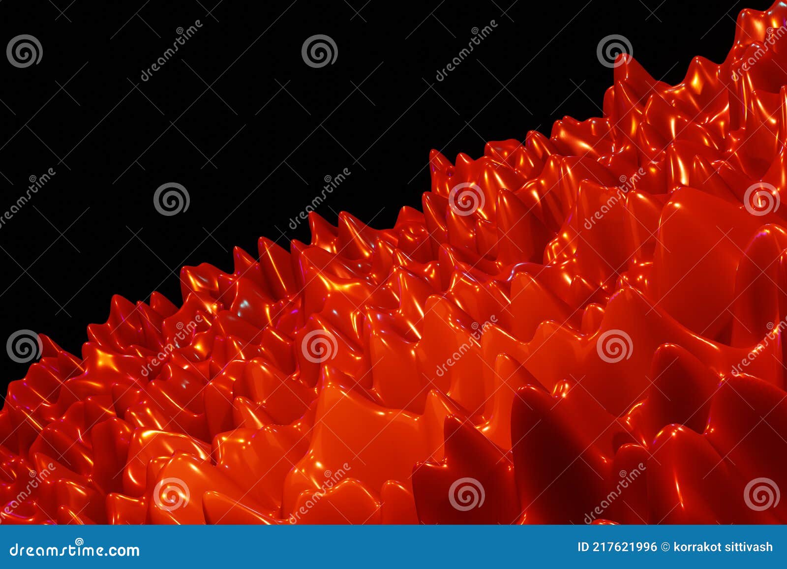 Abstract Waves Red Liquid Blood Cell Background 3D Rendering Stock ...