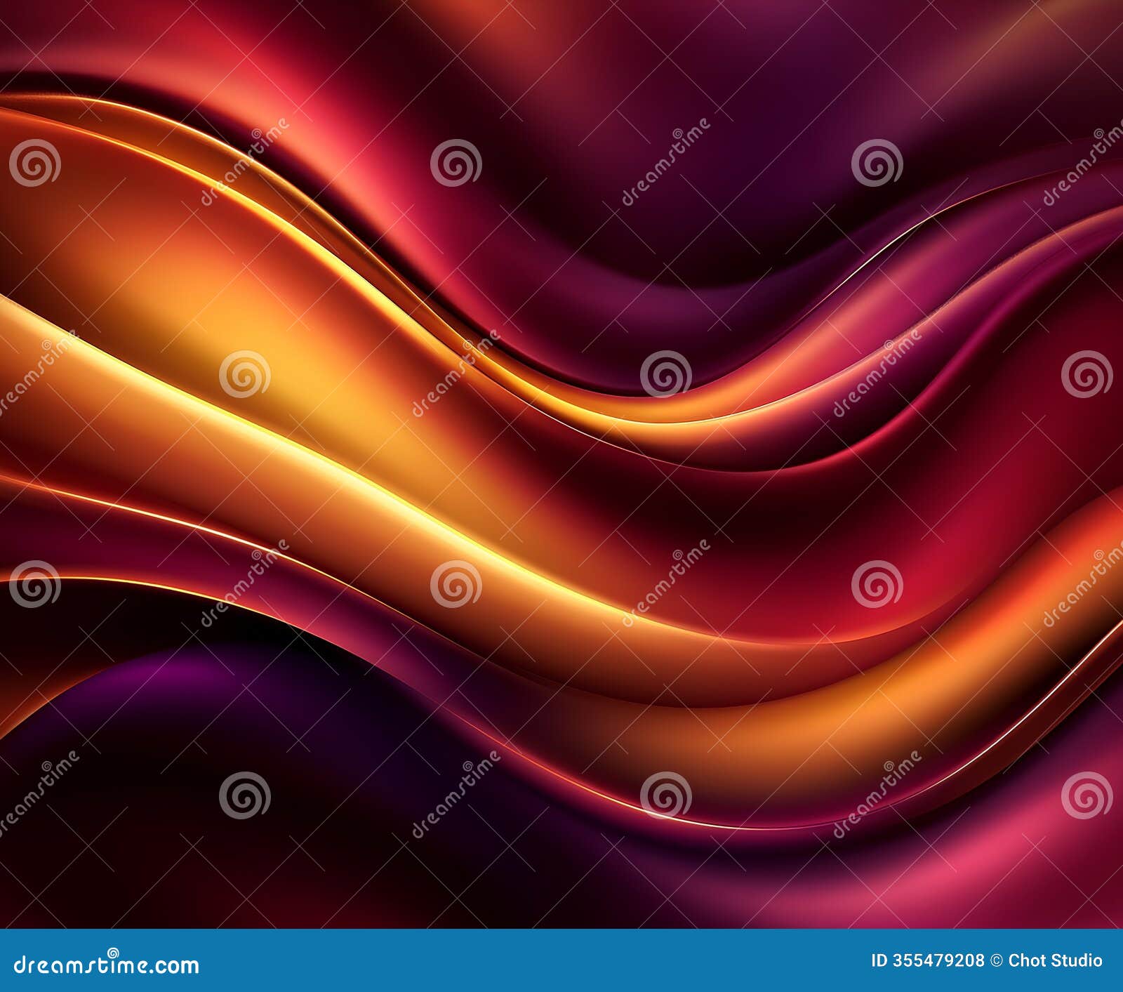 Abstract Waves of Rich Color Gradients Flowing Together, Creating a ...