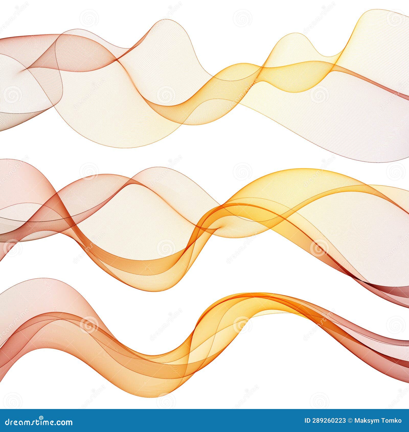 Abstract Waves Set. Vector Graphics. Eps 10 Stock Image - Image of ...
