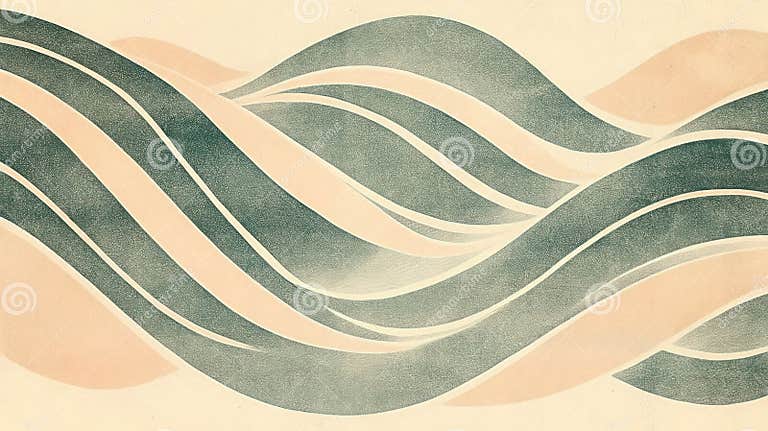 Abstract Waves in Soft Colors Create a Soothing Visual Rhythm Stock ...